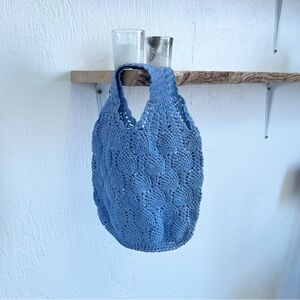 Vintage | Bags | Vintage Crochet Mini Bag Cornflower Blue | Poshmark